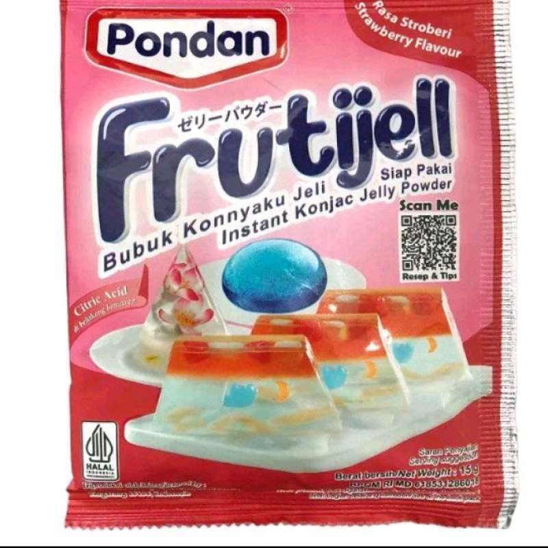 Jual Frutijell Rasa Strawberry 15gr Pondan Bubuk Konnyaku Jelly Di ...