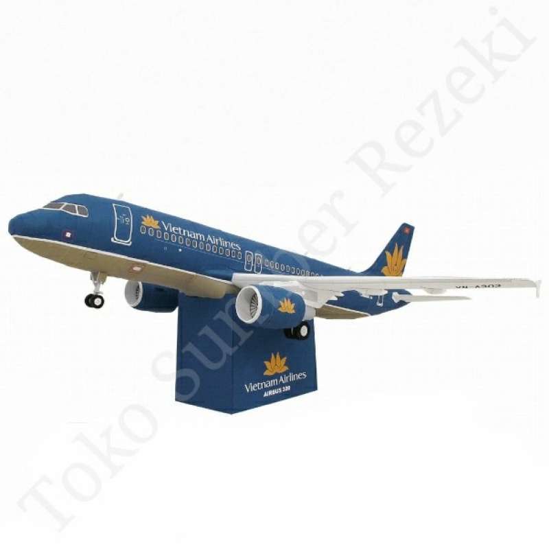 Jual Paper Craft 3D Miniature Vietnam Airlines Airbus 320 Papercraft ...