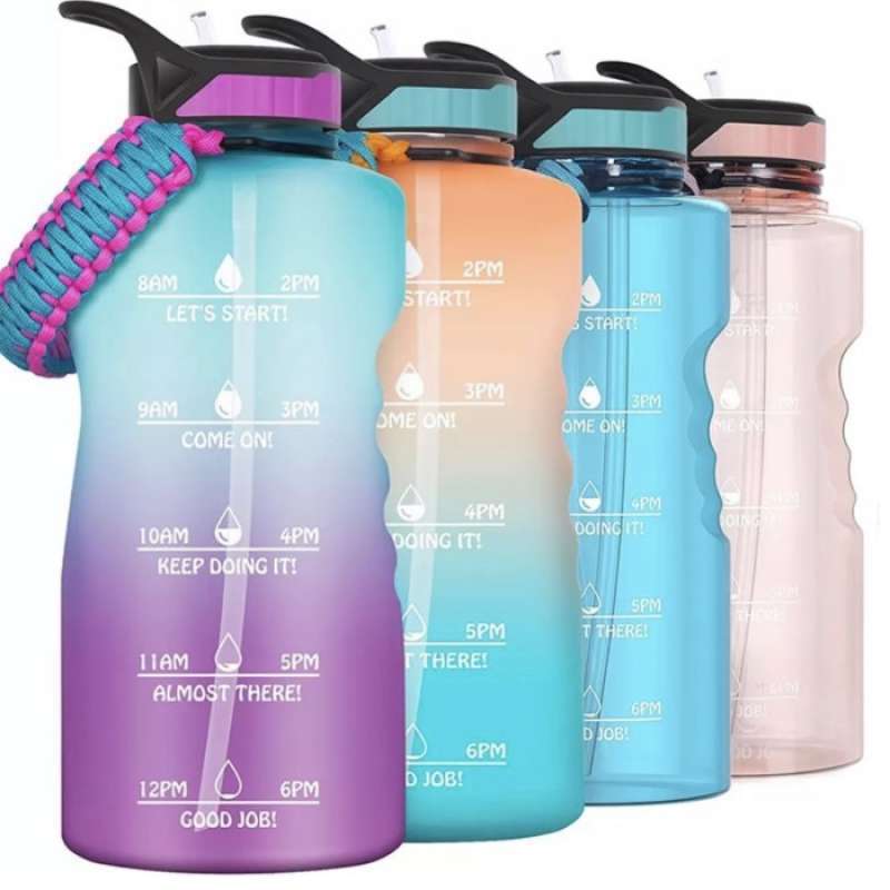 Promo Botol Air Minum 2 L Dengan Pegangan Tali Dan Sedotan 64Oz Diskon ...