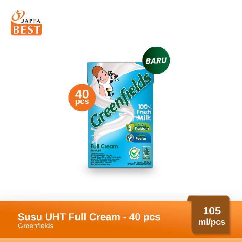 Jual BLOCK PARTY - Susu UHT Full Cream Greenfields 105 ml - Isi 40 pcs ...