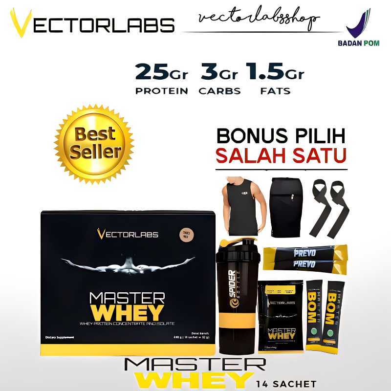 Jual Vectorlabs Master Whey Protein Kemasan Box 12 Sachet Susu Whey ...