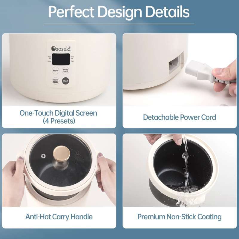 Promo Soseki Rice Cooker Mini Elektrik 1.2l / Mini Rice Cooker Digital ...