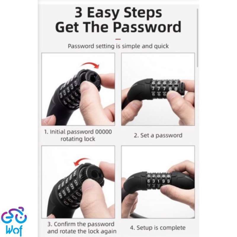 Jual Rockbros Kunci Gembok Sepeda Bike Bicycle Lock Ring 40cm Rks502 Di ...