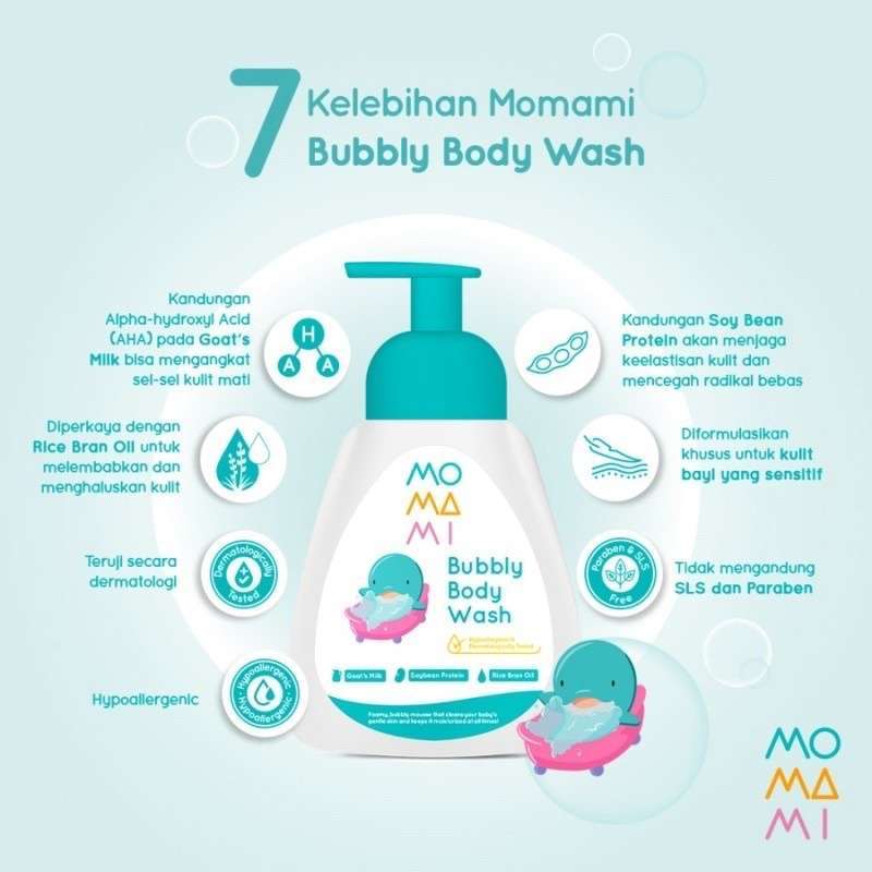 Promo Momami Bubbly Body Wash 250 Ml Sabun Mandi Bayi Dan Anak Foam ...