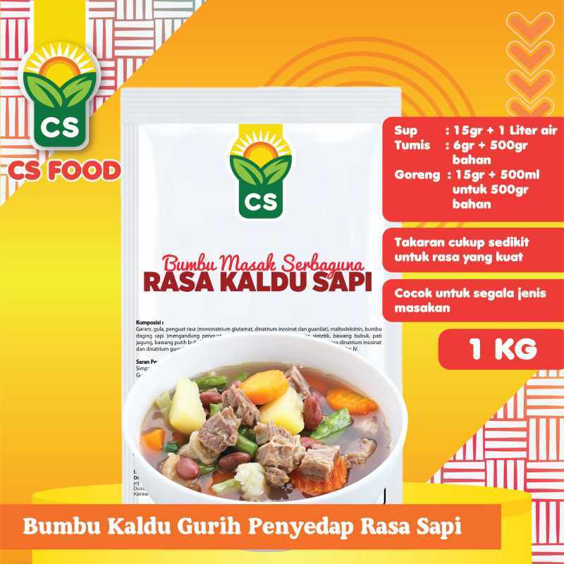 Promo Bumbu Kaldu Gurih Penyedap Rasa Sapi CS FOOD 1 kg Diskon 33% di ...