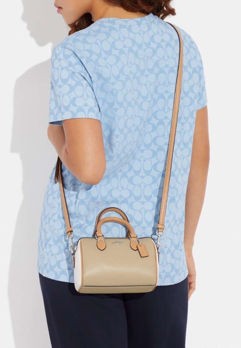 Jual Coach Mini Rowan Crossbody In Colorblock Sandy Beige Multi Di ...