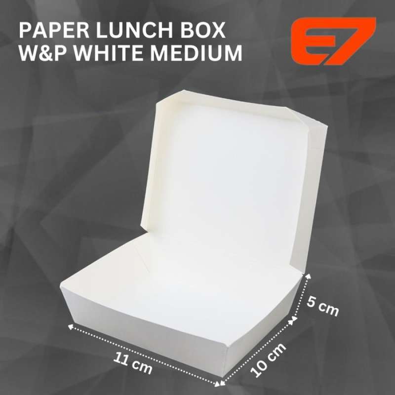 Promo Paper Lunch Box Putih Kotak Kertas Makan Bento Take Away M & L ...