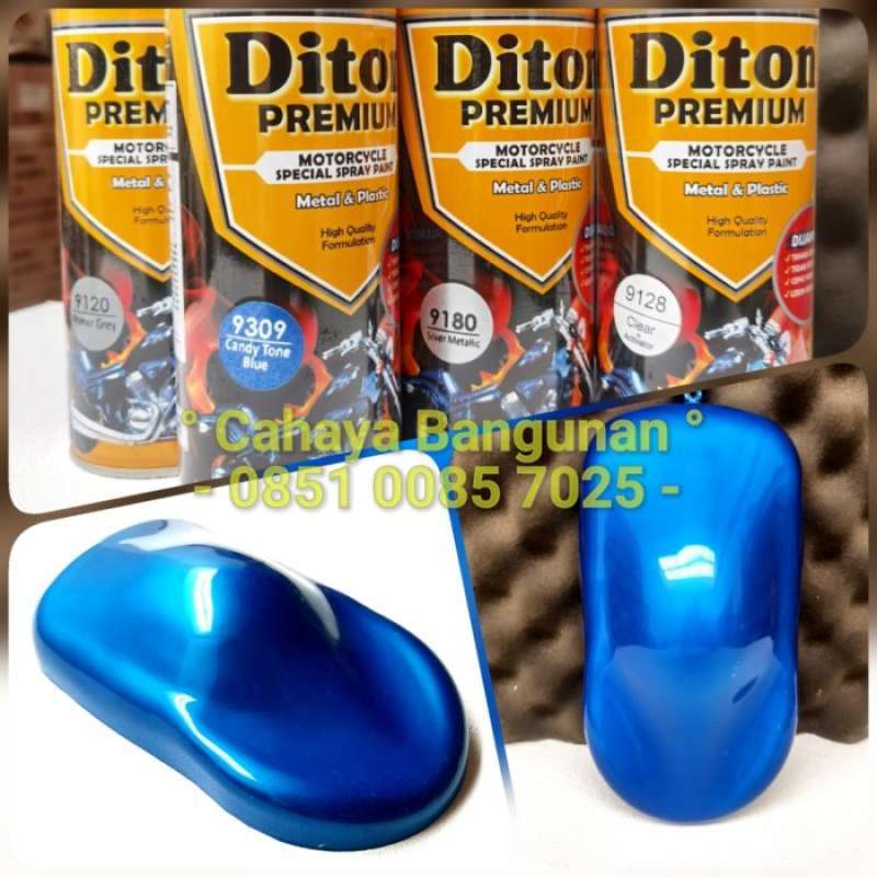 Jual Paket Diton Premium Candy Tone Blue Biru 9309 Cat Semprot Pilox ...