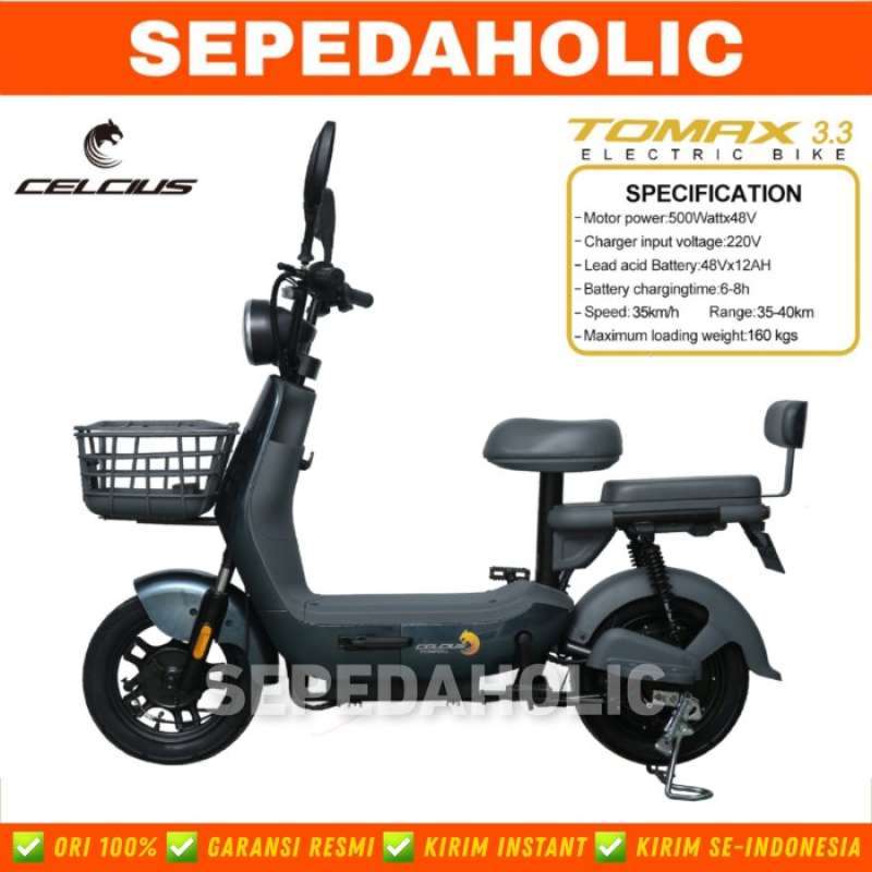 Jual Sepeda Listrik Celcius Tomax Original Terbaru - Harga Promo Murah ...