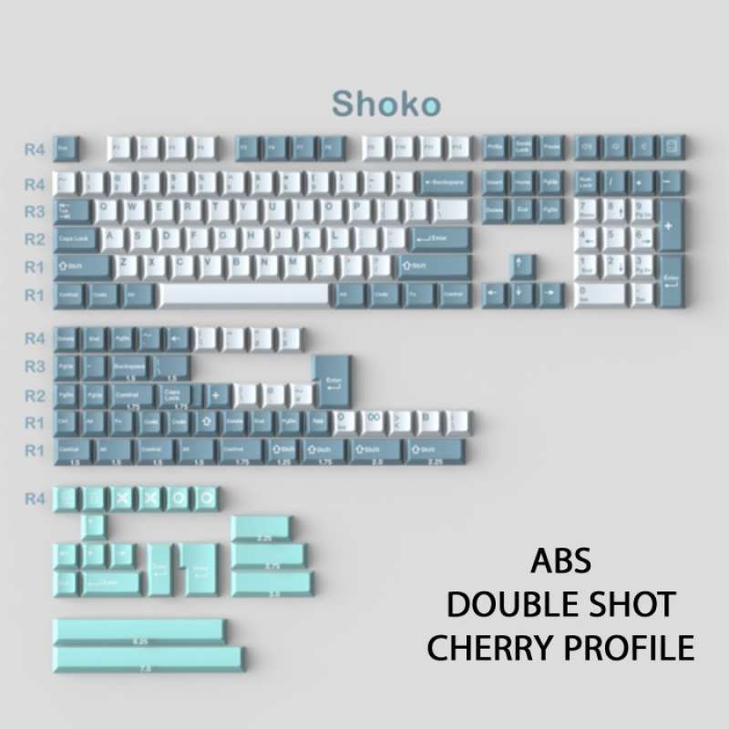 Jual KEYCAPS ABS SHOKO CHERRY PROFILE DOUBLE SHOT MECHANICAL KEYBOARD di Seller Indah Komputer ...