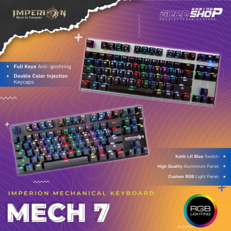 Promo Imperion Mech 7 KG-M07R Mechanical RGB - Gaming Keyboard Diskon ...