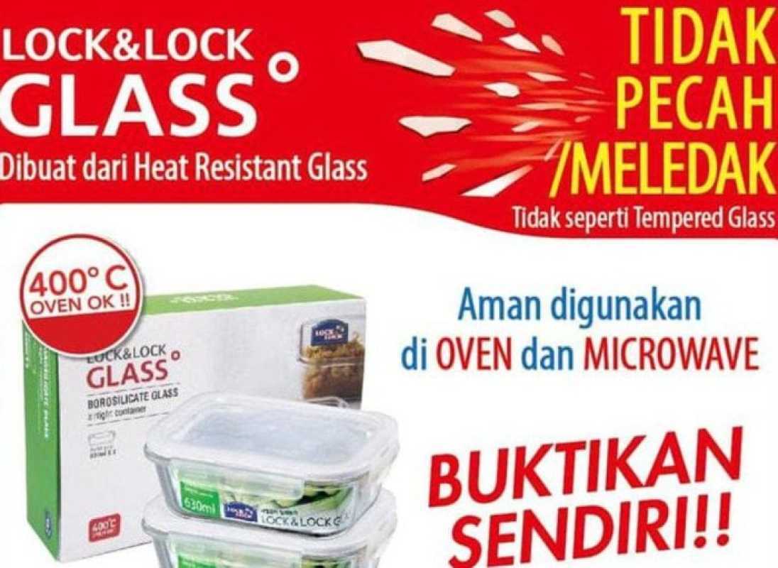 Promo New Lock&lock Oven Glass 1 Set Isi 2x630 Ml Mangkok Pyrex Tahan ...