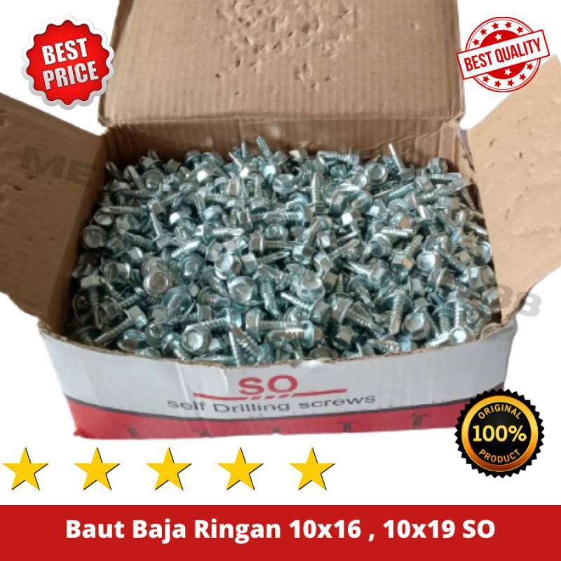 Promo Baut Baja Ringan So 1 Box 10x19 - 10x16 Super Kuat Diskon 33% Di ...