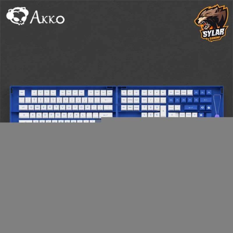 Promo Akko Blue on White Keycap Set 197 set ASA Profile Keycaps Diskon ...