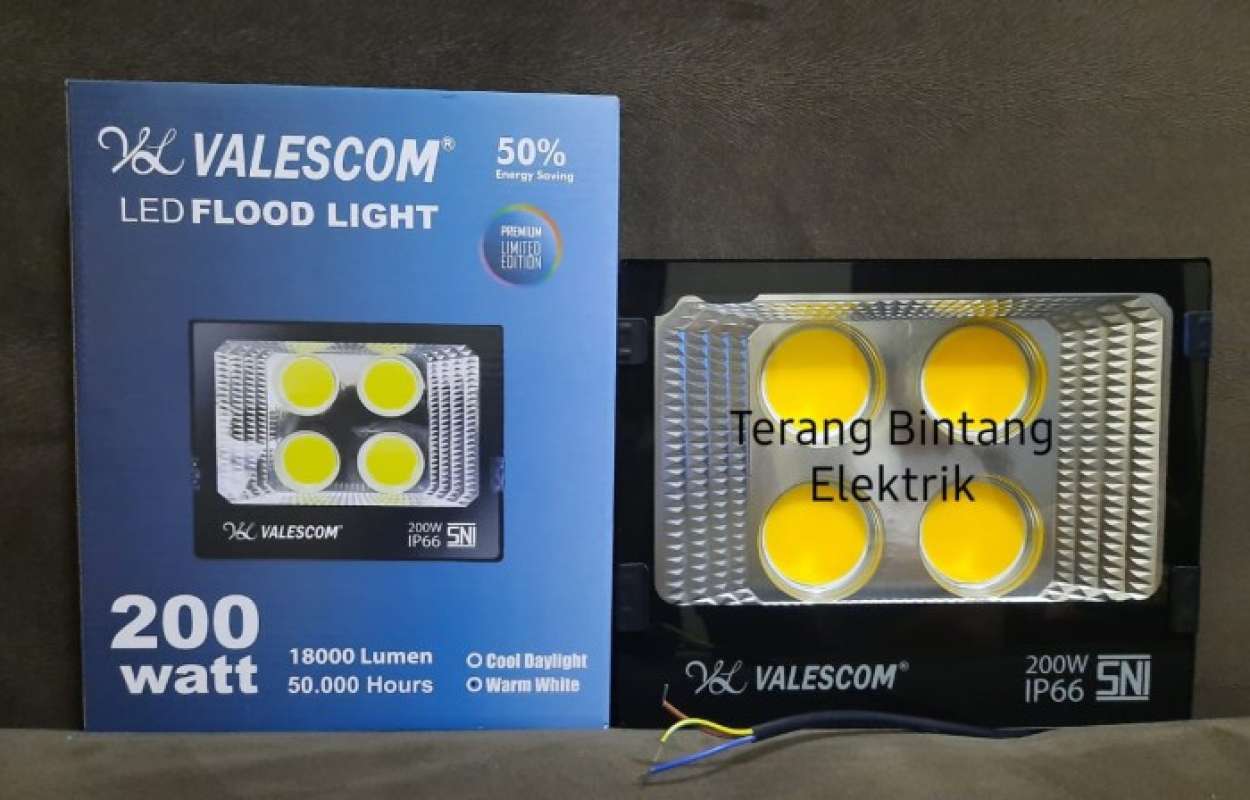 Promo Lampu Sorot Led Valescom Cob 200 Watt 200W Ip66 Super Bright Diskon 23% di Seller Raharja ...