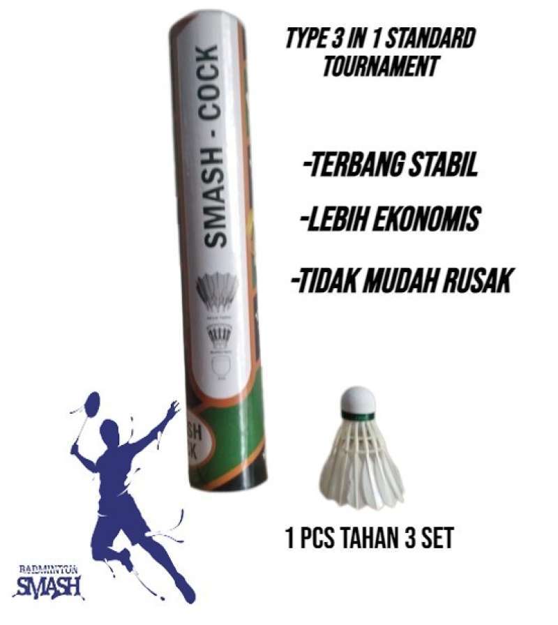 Promo Shuttlecock Kok Cock 3 In 1 Premium Badminton Smash Original Diskon 23% di Seller Berkah ...