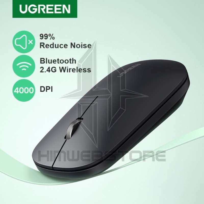 Jual Ugreen 90318 Ultra Thin Usb Wireless Silent Mouse Mice Bluetooth ...