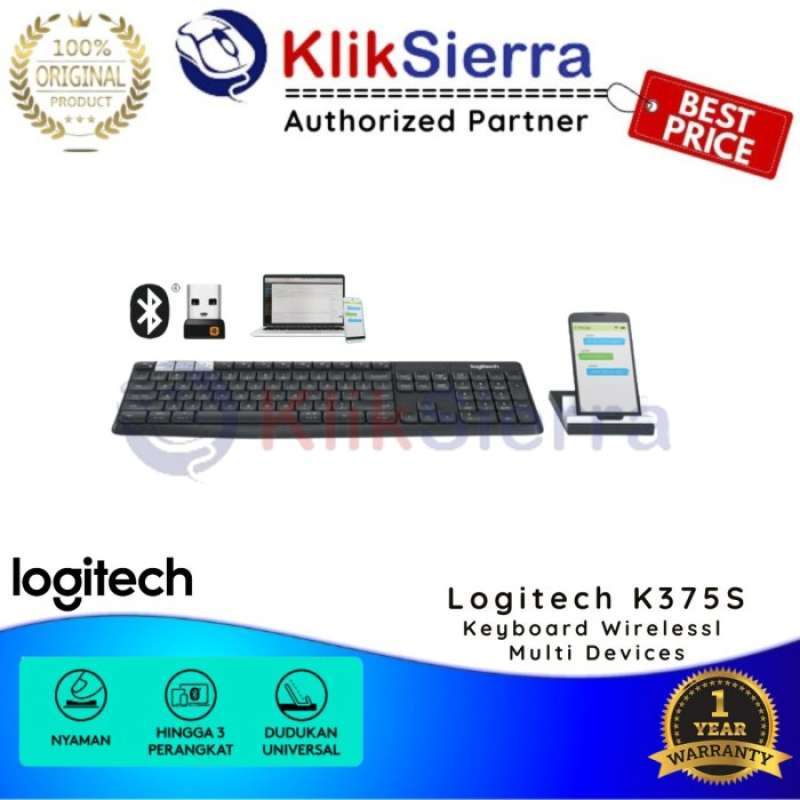 Promo Logitech K375s Multi Device Blutooth Wireless Keyboard With