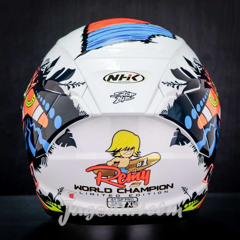 Jual Nhk Helm S1 Gp Pro Se Remy #3 | White Glitter | Gppro Double Visor ...
