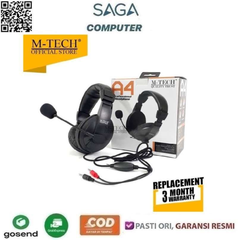 Promo Headset Gaming M Tech A4 Jack 3.5mm Mtech Headphone Diskon 23% di ...