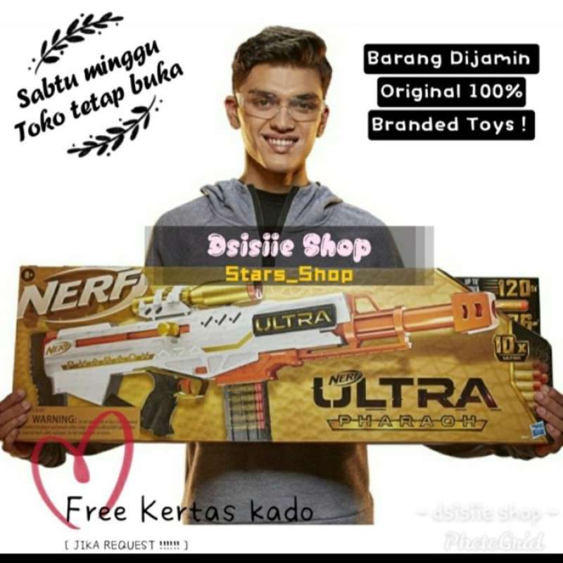 Promo Nerf Ultra Pharaoh Blaster 25M Original / Mainan Tembakan Peluru ...
