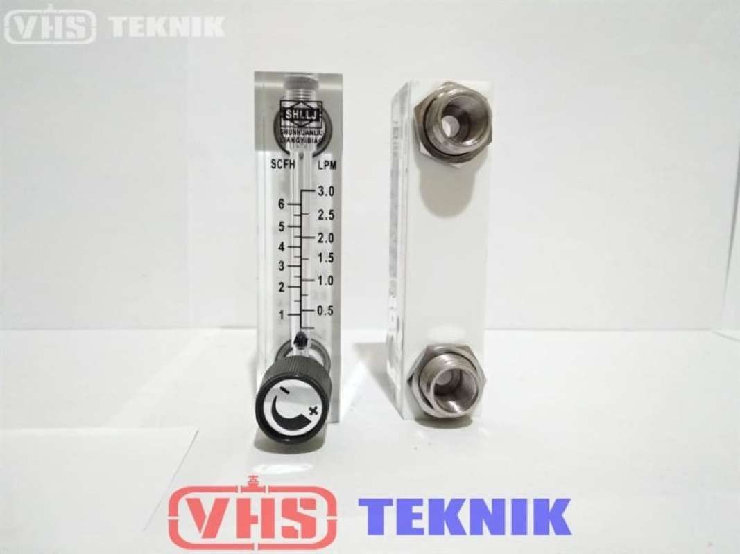 Promo ROTAMETER FLOW METER ACRYLIC UDARA WITH REGULATOR 0.5-3 LPM 3/8 ...