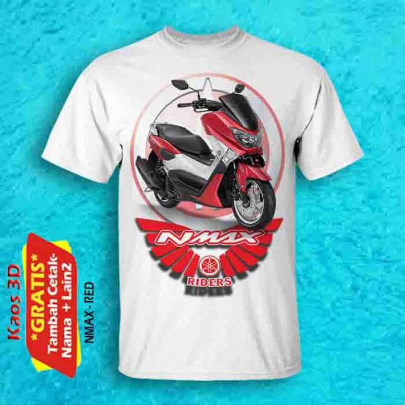 Jual KAOS MOTOR NMAX UKURAN ANAK SAMPAI DEWASA KUALITAS CETAK 3 DIMENSI ...