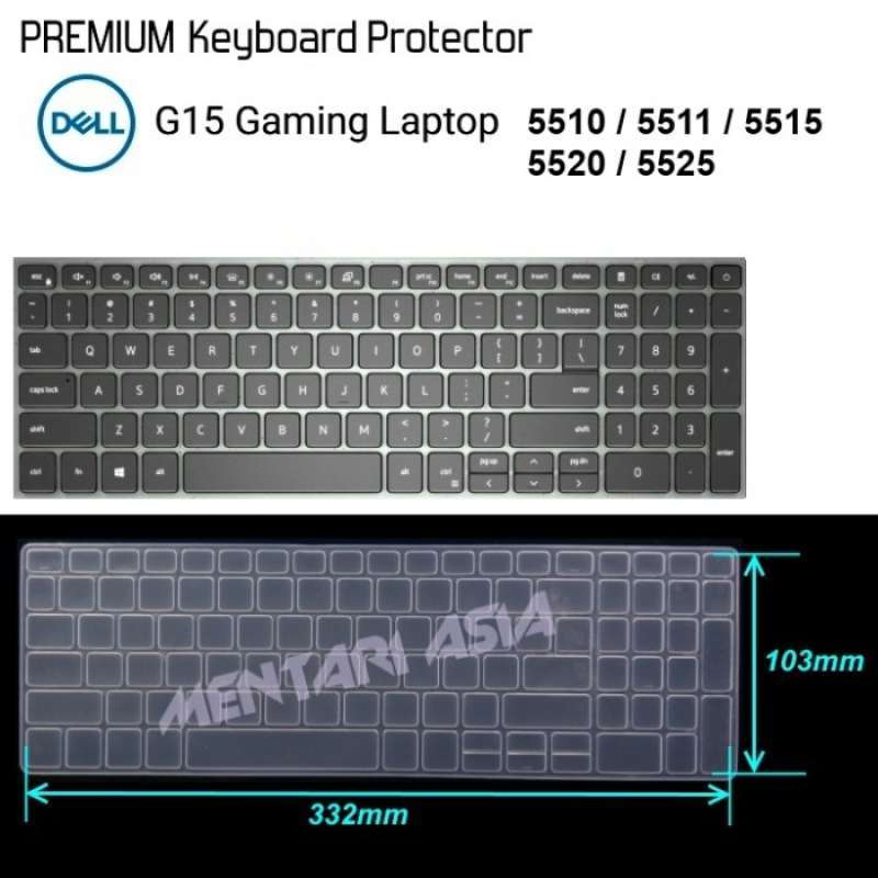 Jual Keyboard Protector Dell G15 Gaming 5510 5520 - Premium Clear di ...