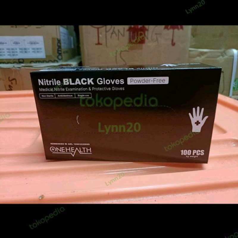 Promo Sarung Tangan Nitrile Hitam Non Powder One Health Diskon 23% di ...