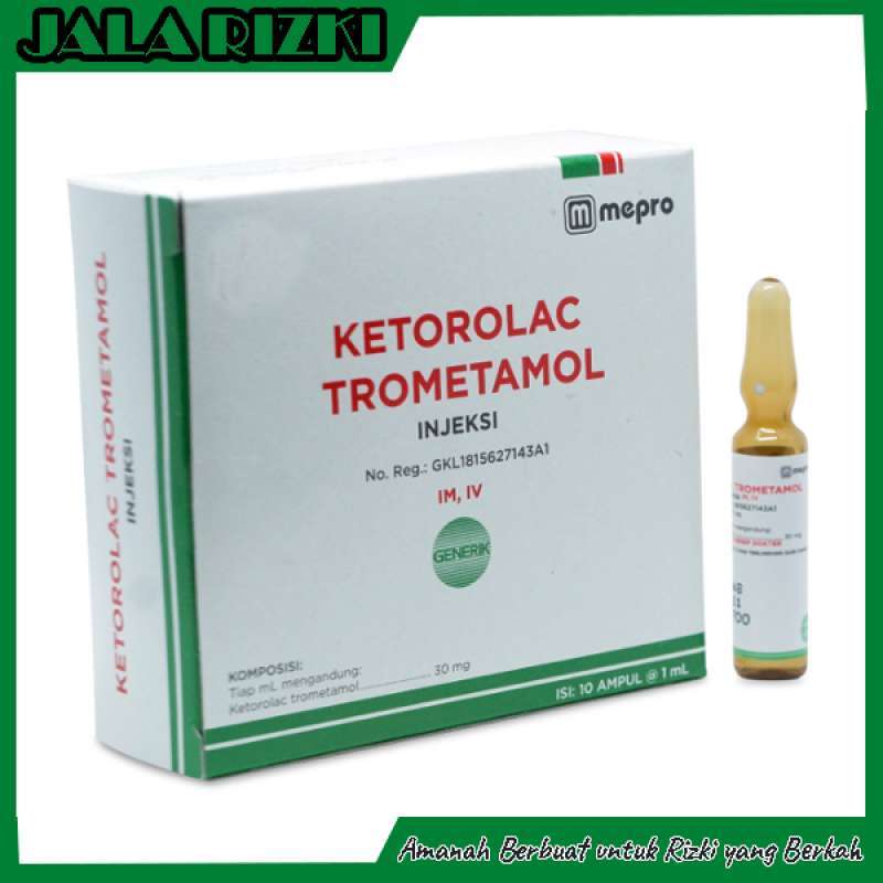 Jual KETOROLAC TROMETAMOL Injeksi - 1 Box isi 10 Ampul @1 ml di Seller ...