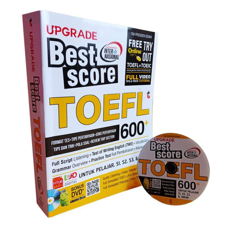 Promo Buku Toefl Super Tebal - UPGRADE BEST SCORE TOEFL 600+- Buku Tes ...