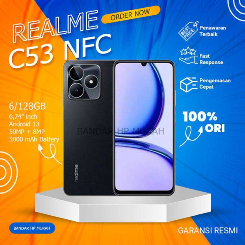Jual Realme C53 6/128gb Nfc (33w Supervooc Charge | 50mp Ai Camera | 5000 Battery | 6gb Tambahan ...