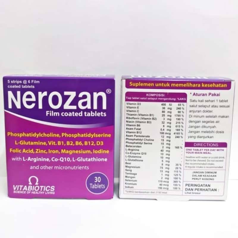 Promo Vitabiotics Nerozan 30 Tablets Diskon 26% di Seller Onic Shop ...