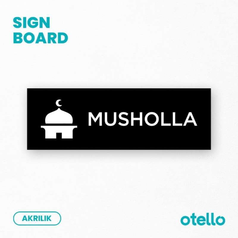 Promo Musholla Sign Board Label Tempel Akrilik Print Papan Tulis Nama ...