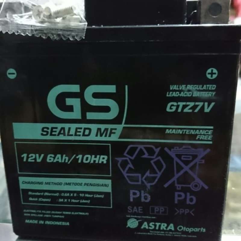 Jual Aki Kering GS ASTRA GTZ7V YTZ7V 6Ah Motor Yamaha N Max Aerox Nmax ...