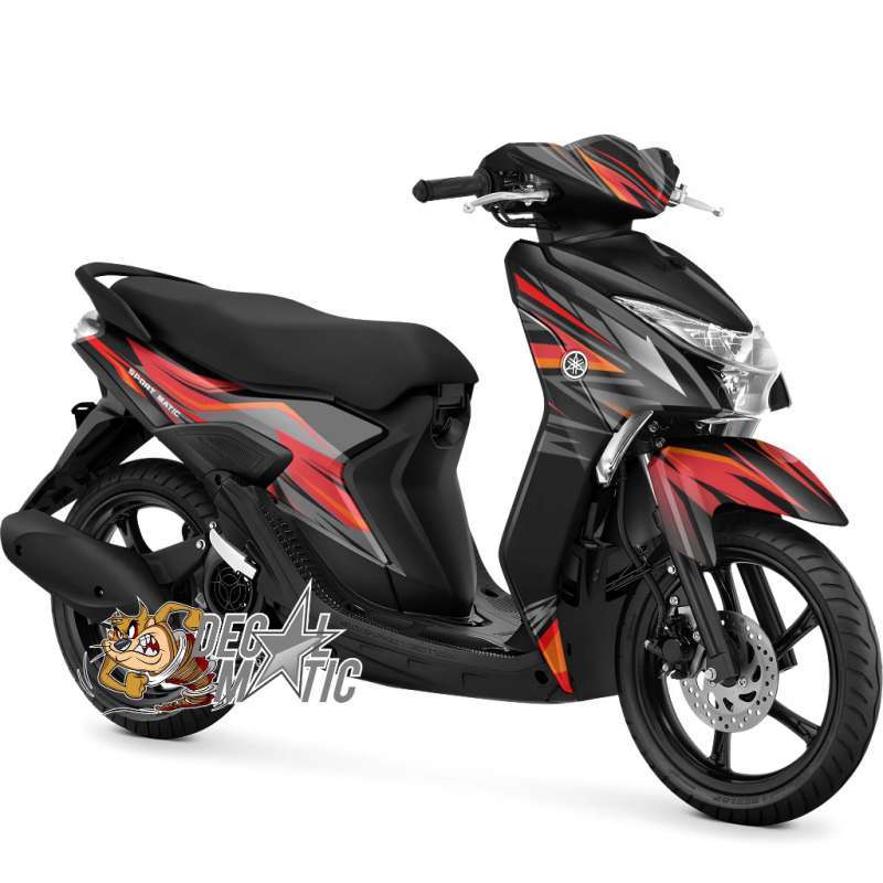 Jual Stiker Full body Decal Motor Yamaha Mio Gear 125 - Grafis 2 Hitam ...