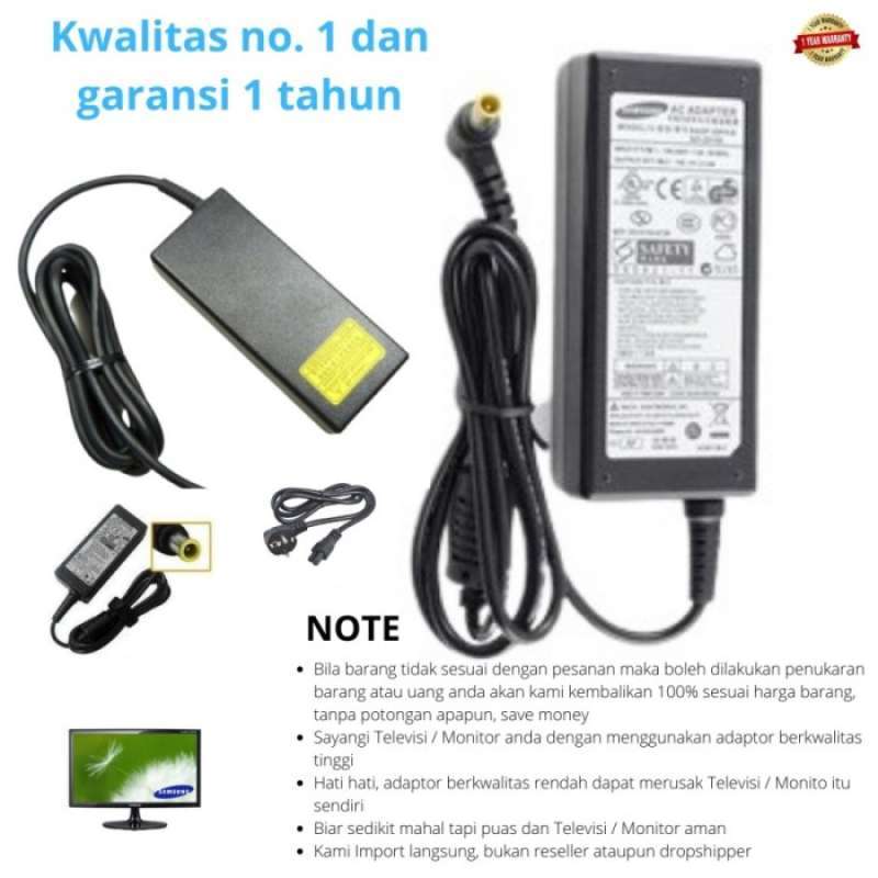 Jual Adaptor Lcd Led Monitor Samsung 14 Volt - Ac Adapter Power Supply ...