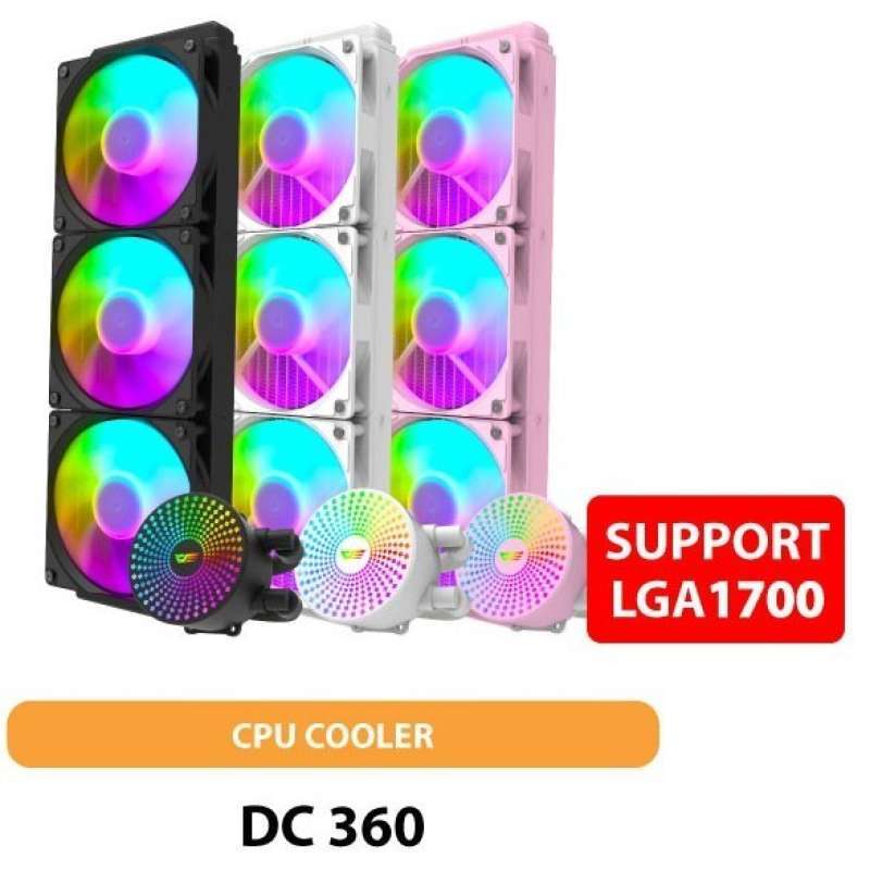 Promo CPU cooler DARKFLASH DC360 ARGB Liquid CPU Cooler For Intel & AMD ...