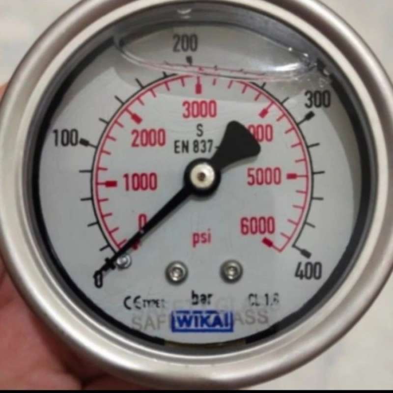 Jual Wika Pressure Gauge 2,5 Inch Bottom 0-400 Bar(dua Scale) Di Seller Sasptr - Tegal Alur-2 ...