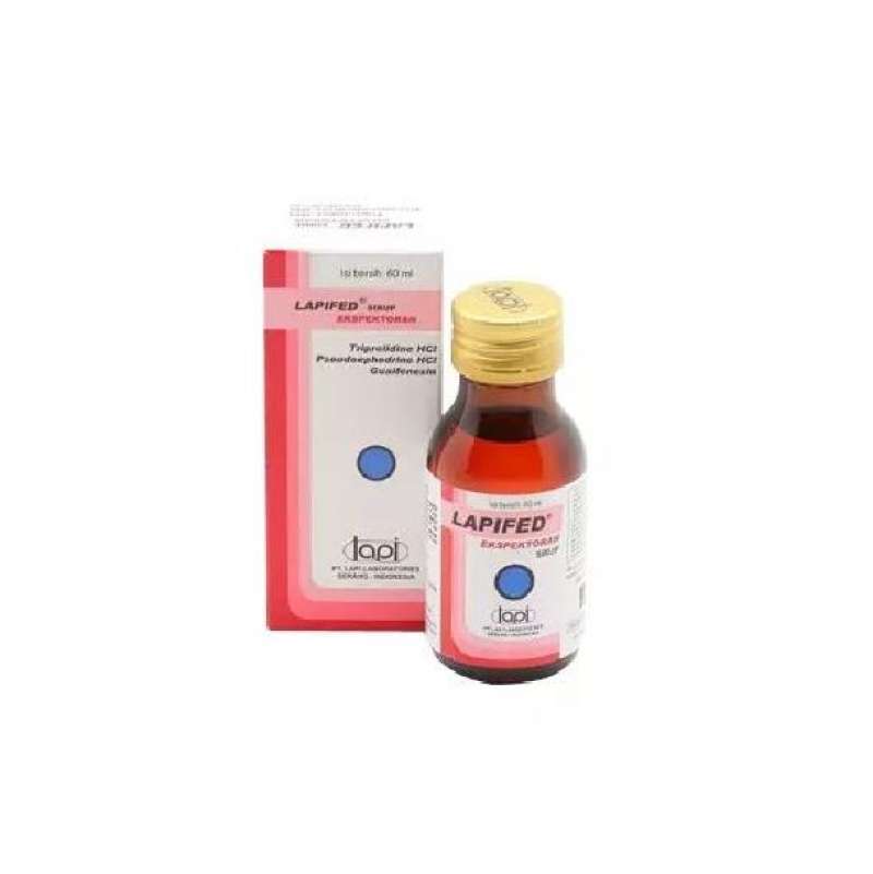 Jual LAPIFED EXPECTORANT 60ML SIRUP OBAT PILEK DISERTAI BATUK BERDAHAK ...