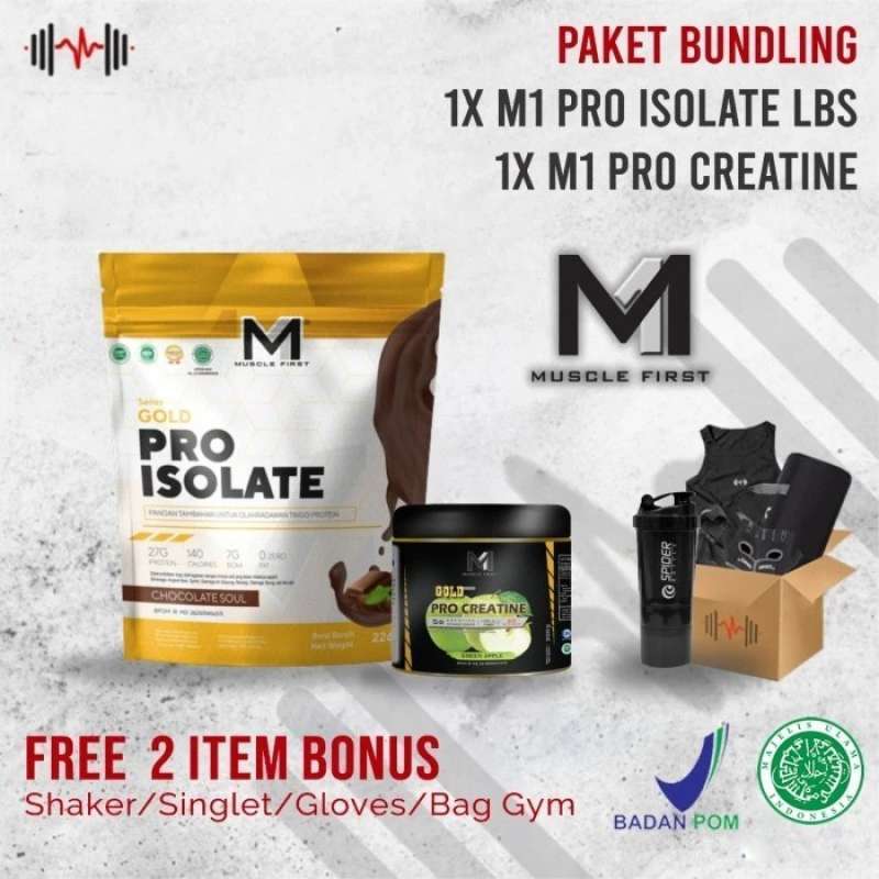Promo Paket Bundling M1 Pro Isolate 5Lbs + M1 Pro Creatine 300 Gram ...