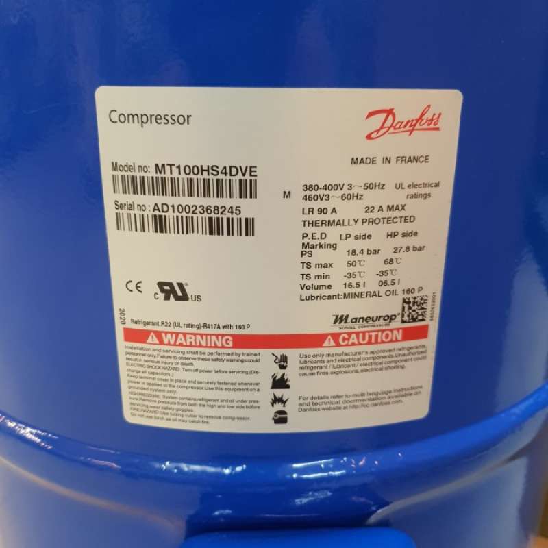 Promo Kompresor Danfoss Mt100hs4dve R22 Diskon 23% Di Seller Indah Jaya ...