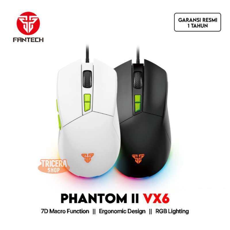 Jual Fantech PHANTOM II VX6 Mouse Gaming Macro Programmable with RGB Light di Seller Hunter Shop ...