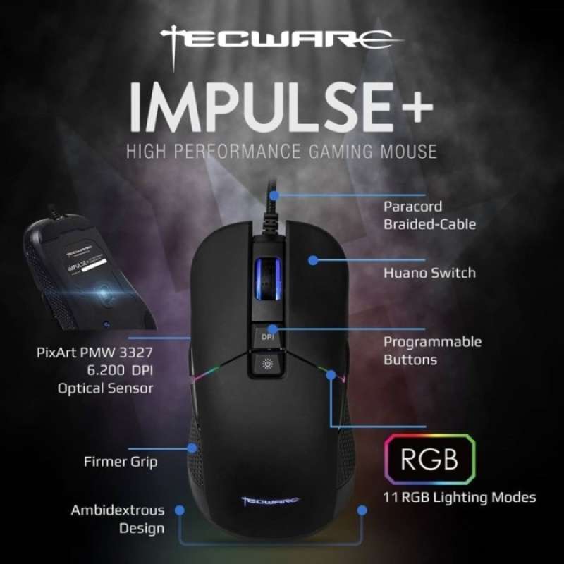 Promo Tecware Impulse+ RGB Gaming Mouse Diskon 23% di Seller Farere store - Tegal Alur, Kota ...