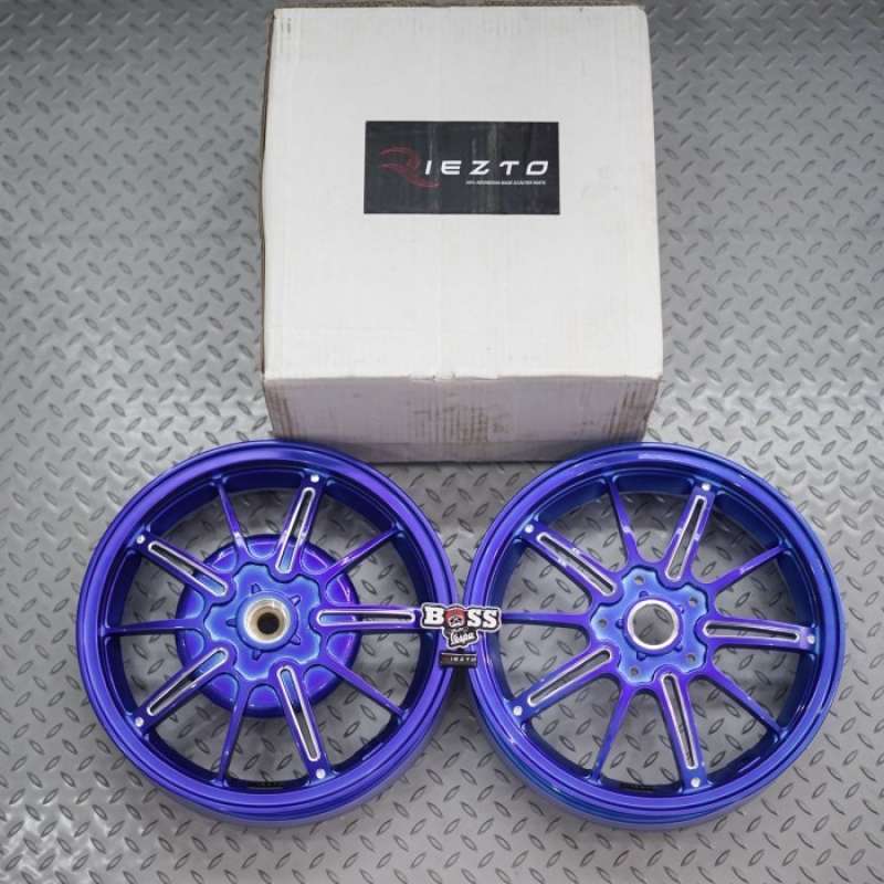 Promo Velg Riezto Model Marus Drag Blue Front & Rear Vespa Sprint Prima ...