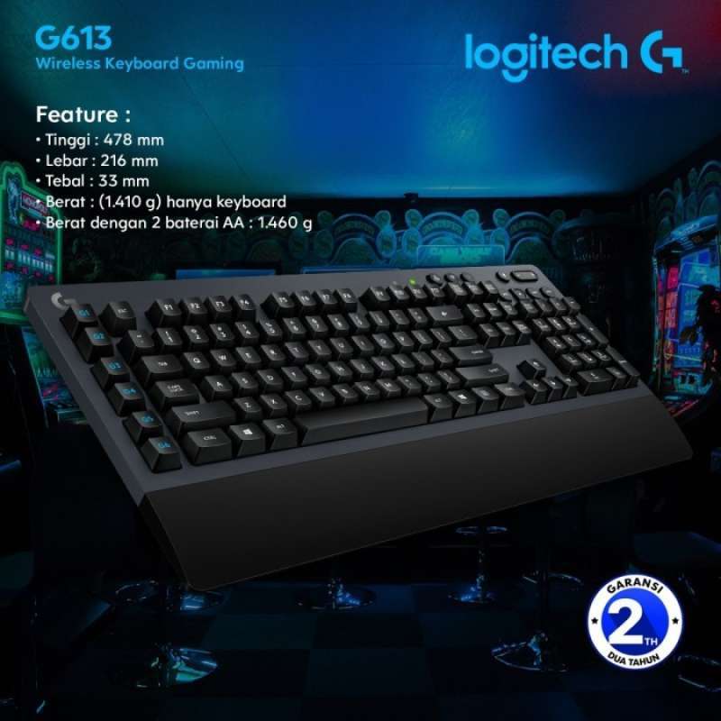 Promo Logitech G613 Wireless Mechanical Gaming Keyboard - Original Garansi Diskon 23% di Seller ...