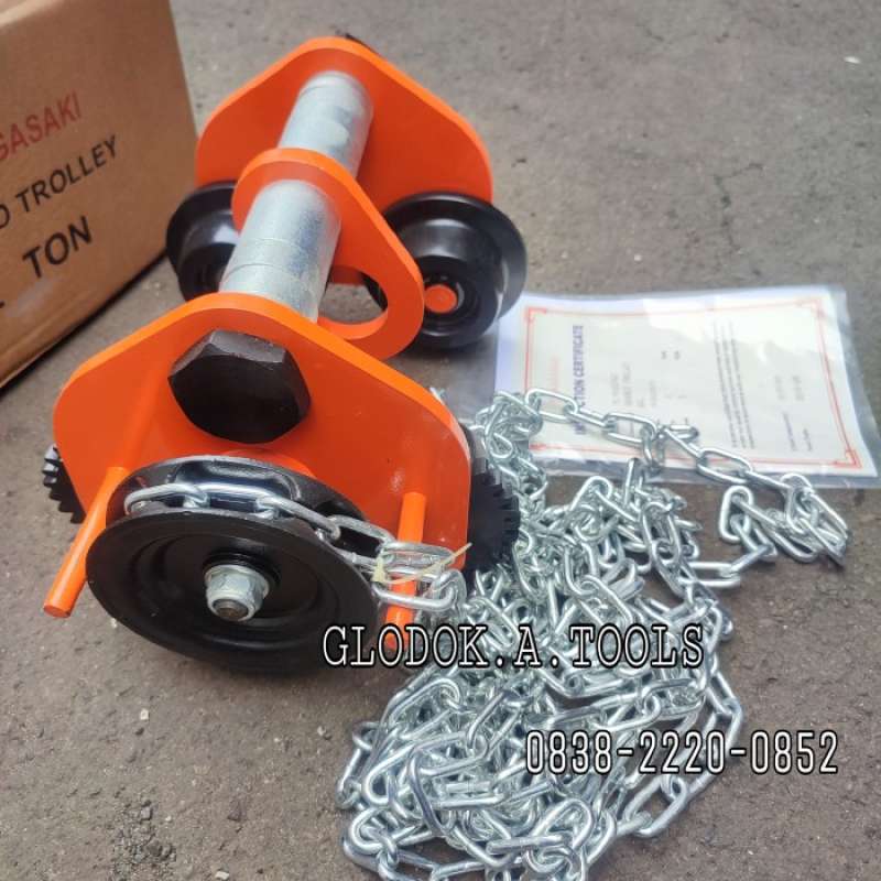 Promo Gear Trolley Hoist 5 Ton 3 Meter NAGASAKI Geared Trolley Takel ...