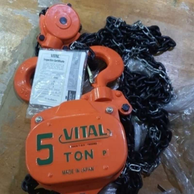 Promo (HT) chain block Vital 5 ton x 12 MTR -chain block manual VITAL ...