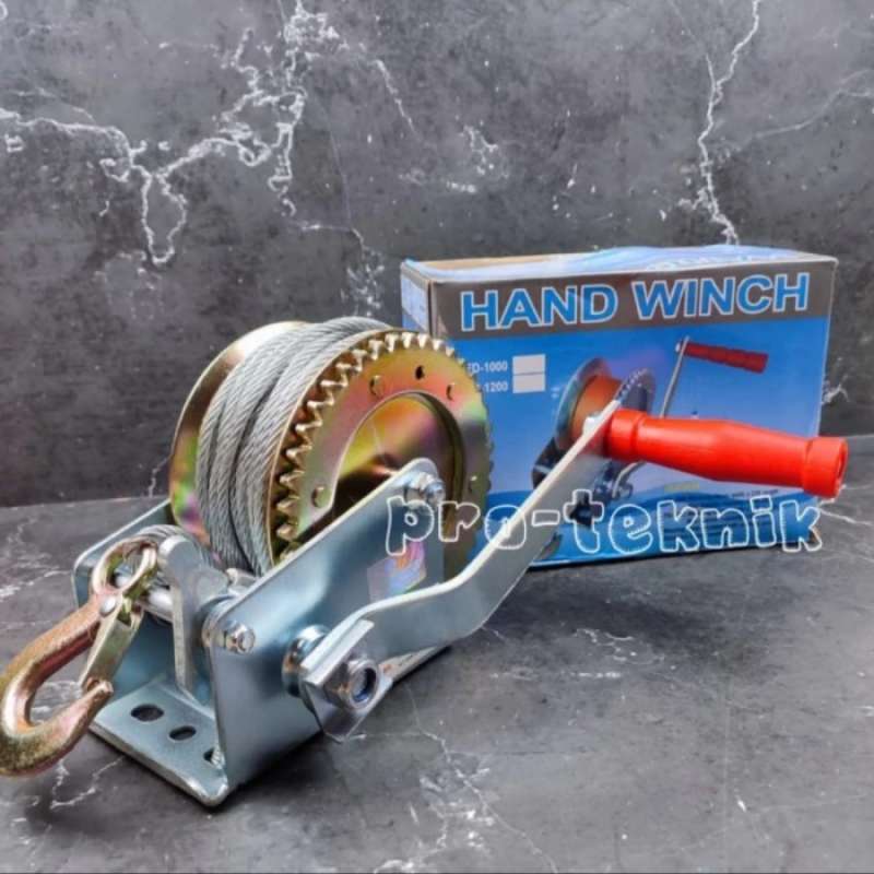 Promo Hand Winch 1500 kg Katrol Kerekan Manual 3000 Lbs / 1500 Kg Sling ...