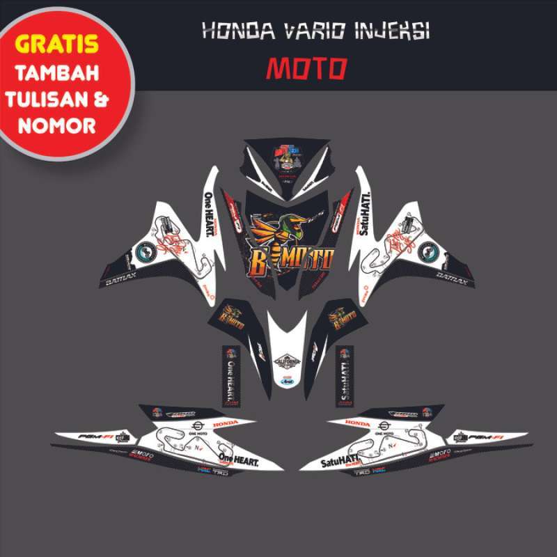 Promo Sticker Striping Decal Motor Honda Vario Custom Full Kustom ...